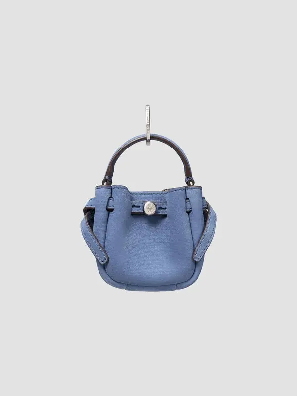 Tory Burch Romy Bucket Bag Key Fob - Soft Blue