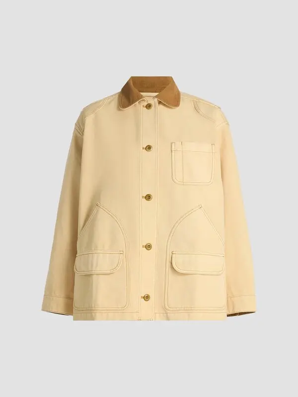 DÔEN Pascale Contrast Collar Jacket