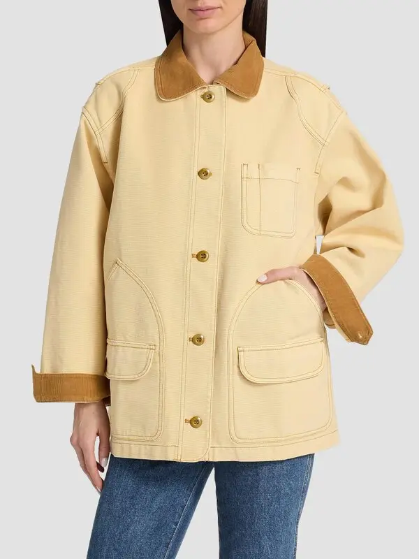 DÔEN Pascale Contrast Collar Jacket