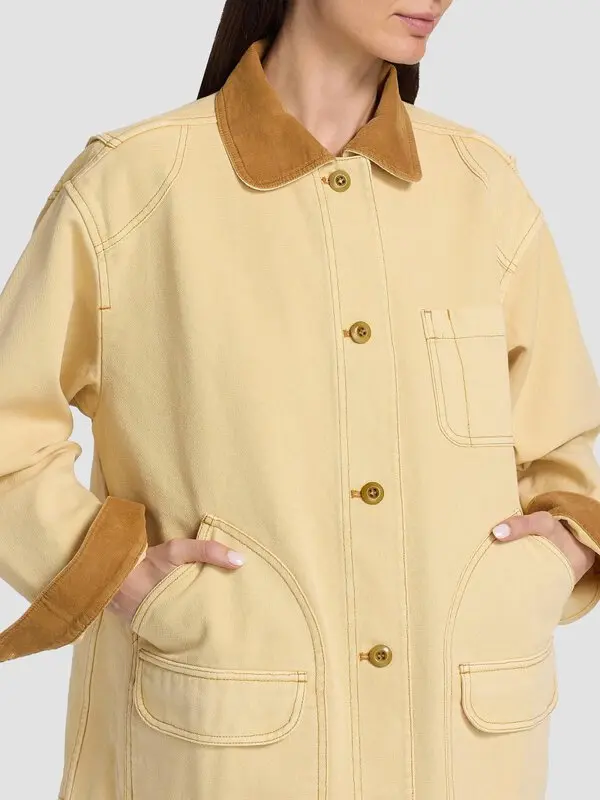 DÔEN Pascale Contrast Collar Jacket