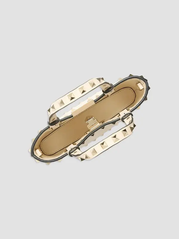 Valentino Garavani Rockstud Shopping Top Handle Bag In Grainy Calfskin