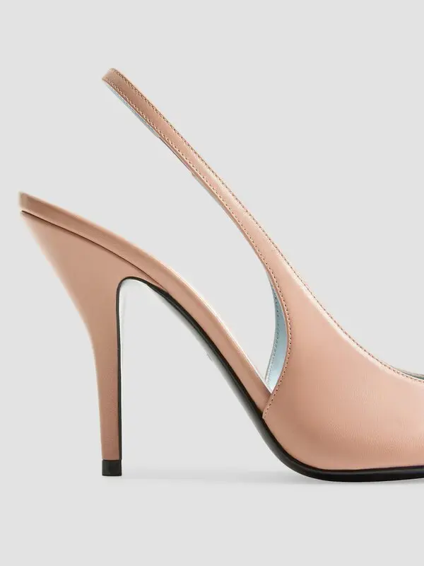 Valentino Garavani Coeur 100mm Royal Slingback Pumps In Kidskin