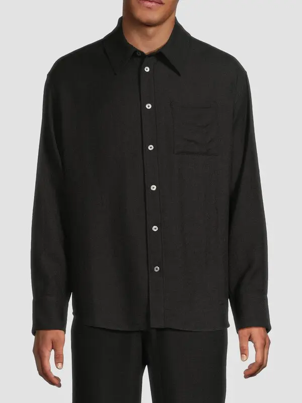 THE ELDER STATESMAN Regular-fit Cashmere-wool Shirt