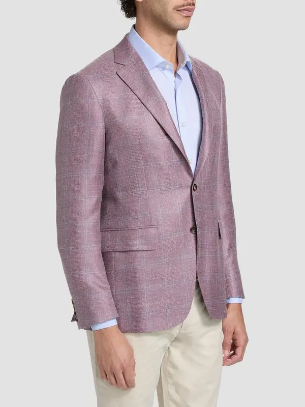 Canali Kei Windowpane Plaid Sport Coat