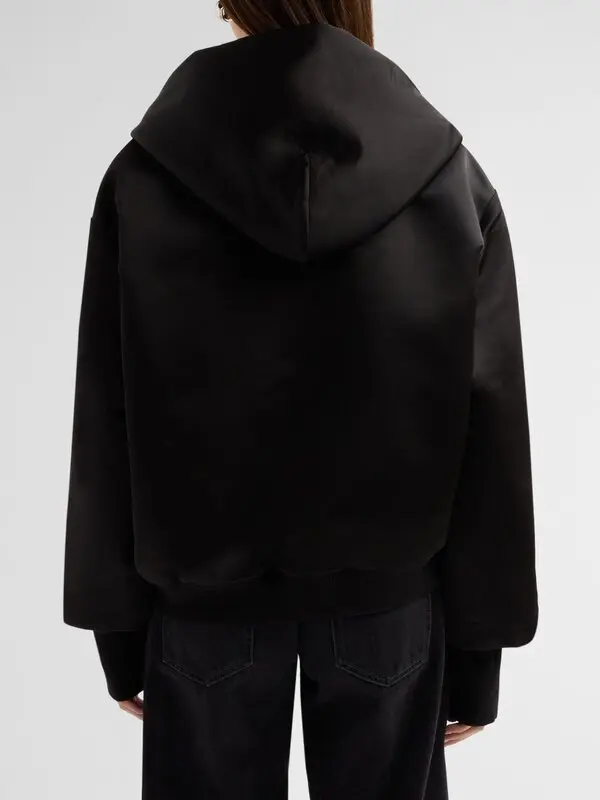 AREA Satin Zip Hoodie
