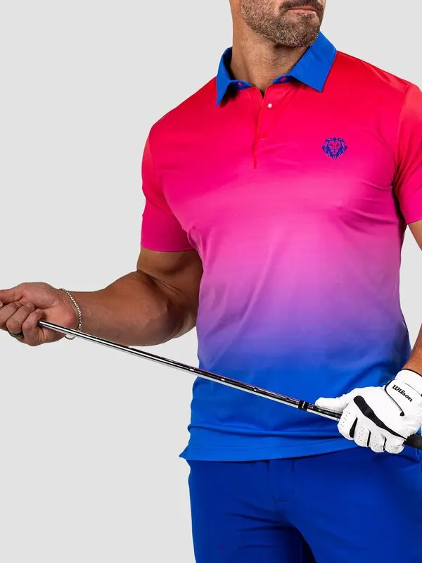 MACEOO Knit Ascension Sunset Polo Shirt