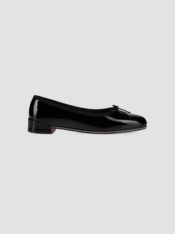 CHRISTIAN LOUBOUTIN Sweetie Strass Flats - Black