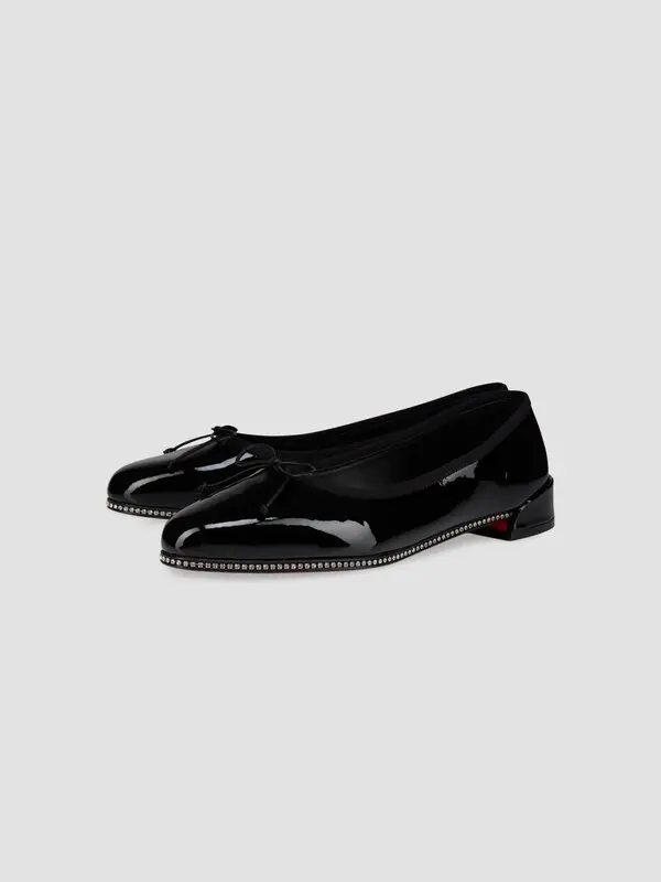 CHRISTIAN LOUBOUTIN Sweetie Strass Flats - Black