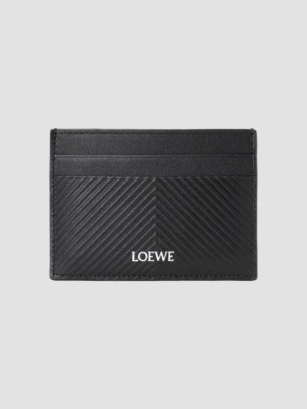 Loewe Logo Chevron Leather Card Case
