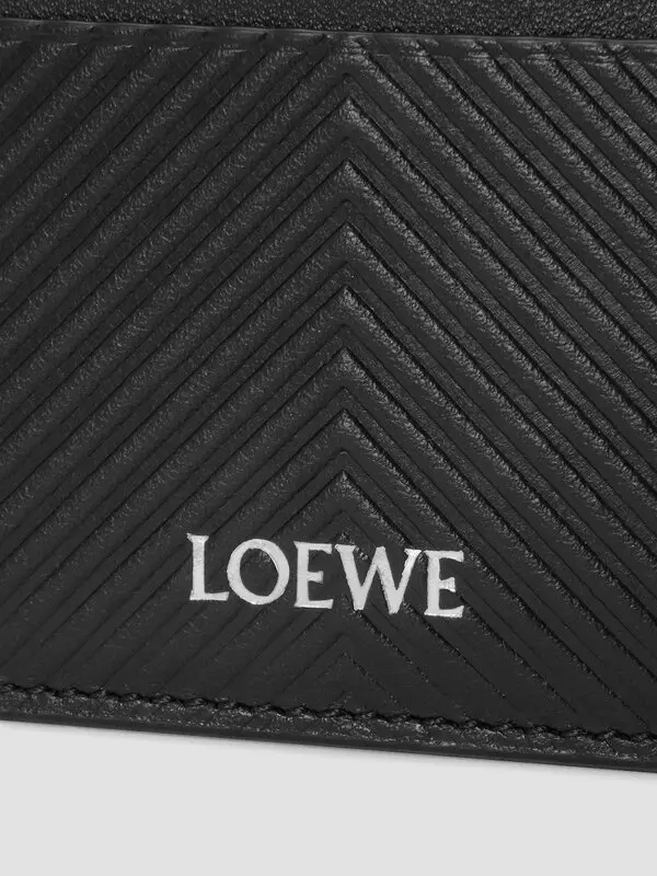 Loewe Logo Chevron Leather Card Case