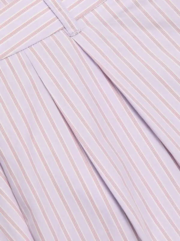 Ronny Kobo Davika Striped Cotton Tapered-leg Pants