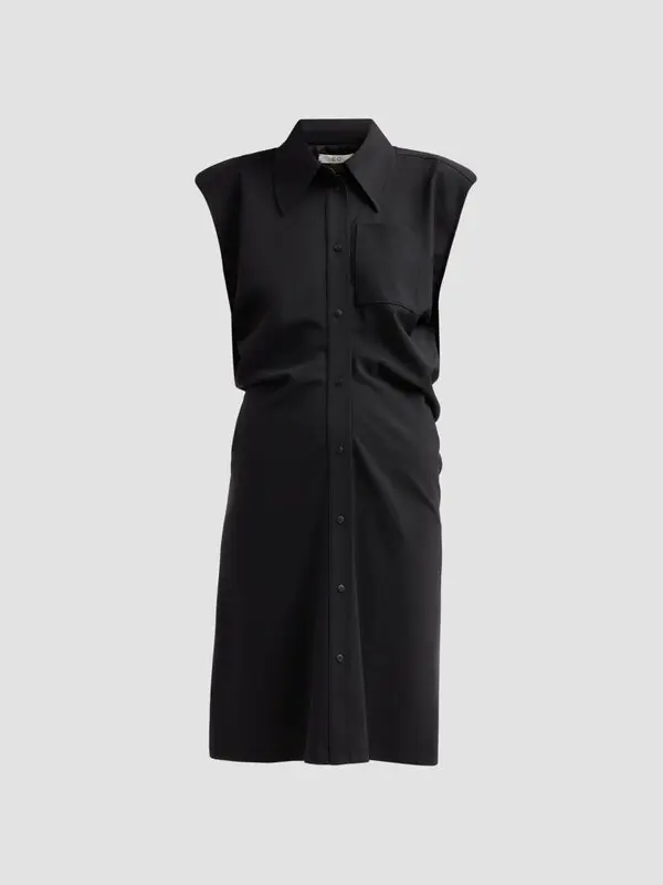 Co Banana Cut Wool Shirtdress - Black
