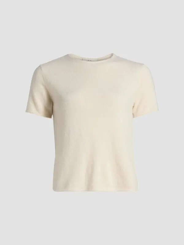 Co Crewneck Knit Cashmere-silk T-shirt - Ivory