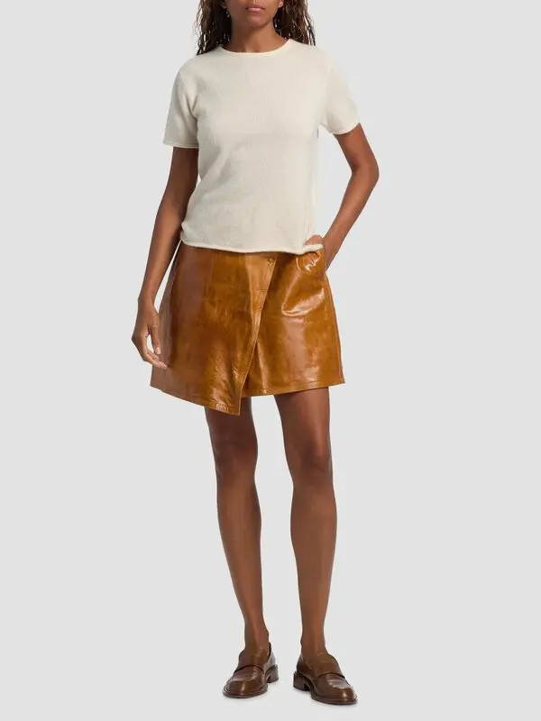 Co Crewneck Knit Cashmere-silk T-shirt - Ivory