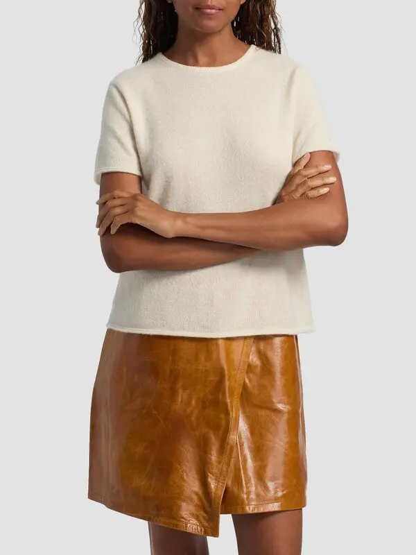 Co Crewneck Knit Cashmere-silk T-shirt - Ivory