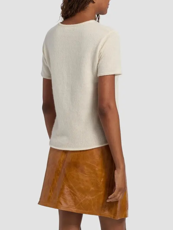 Co Crewneck Knit Cashmere-silk T-shirt - Ivory