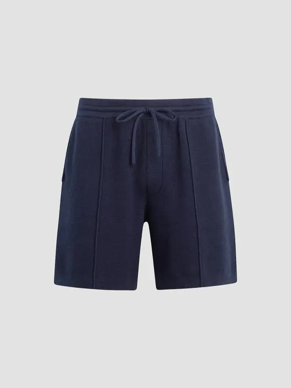 Hudson Jeans Double Knit Pintuck Drawstring Shorts