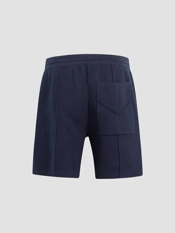 Hudson Jeans Double Knit Pintuck Drawstring Shorts
