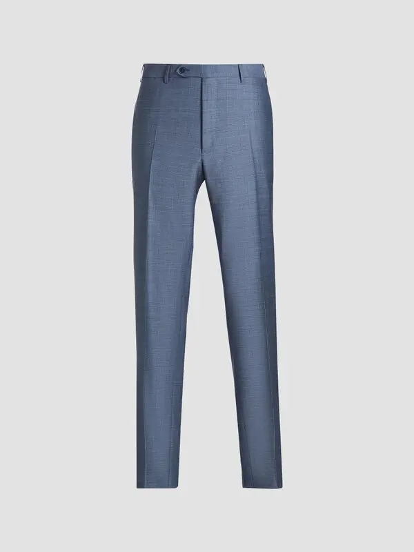 Canali Siena Denim-effect Trousers - Blue