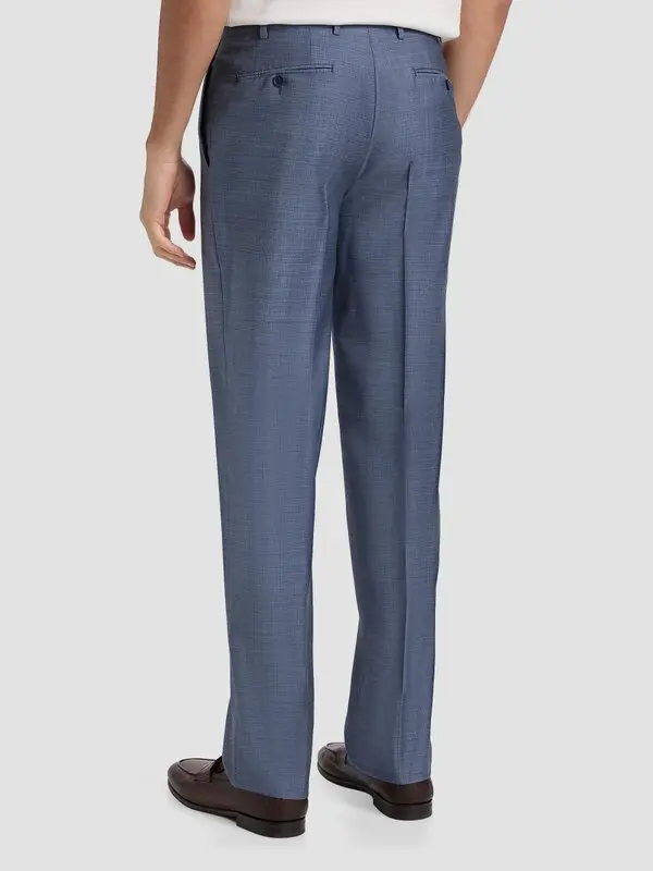 Canali Siena Denim-effect Trousers - Blue