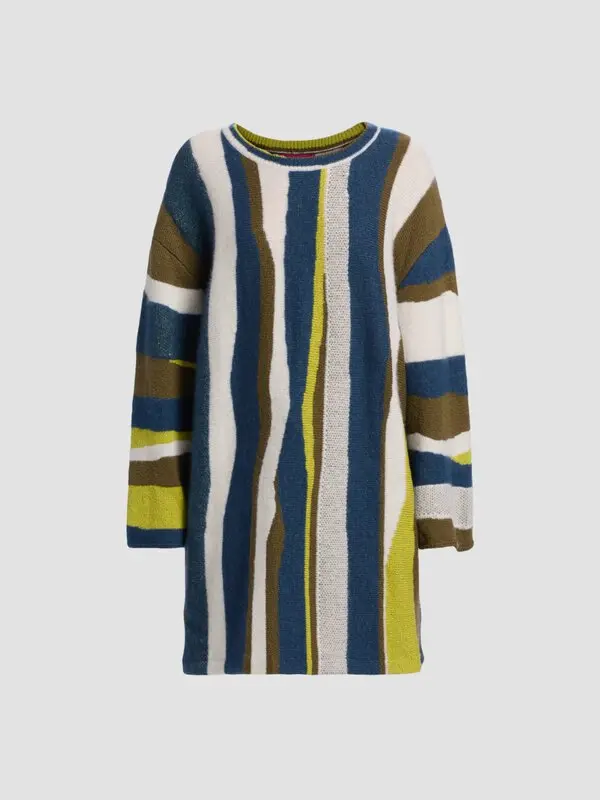 THE ELDER STATESMAN Nora Shore Striped Cotton Tunic