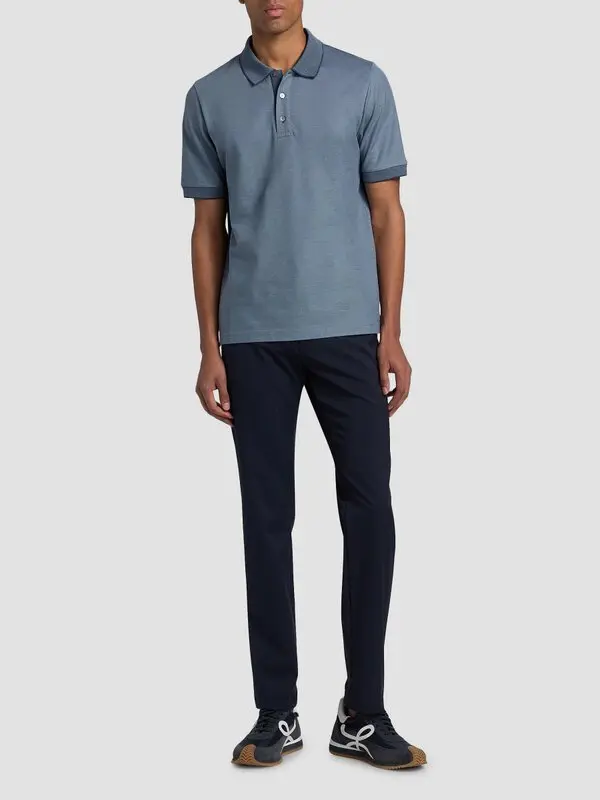 Canali Cotton Piqué Polo Shirt