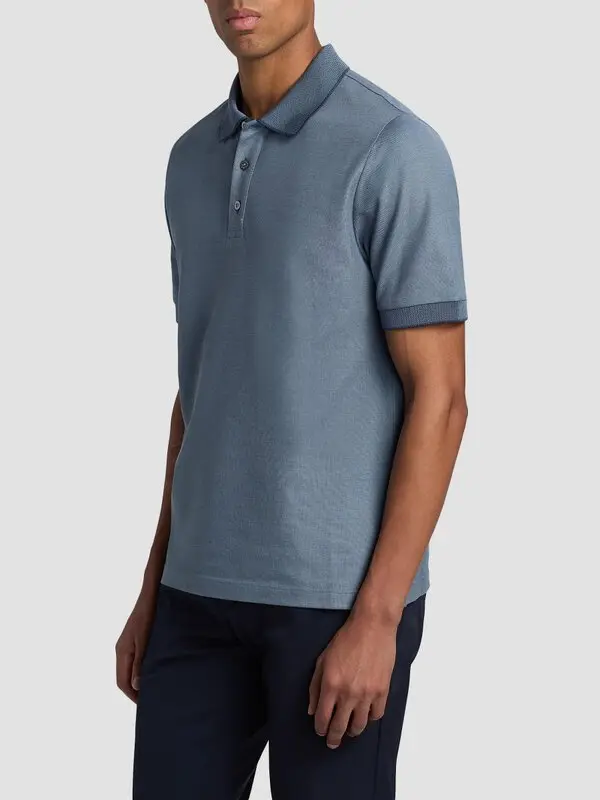 Canali Cotton Piqué Polo Shirt