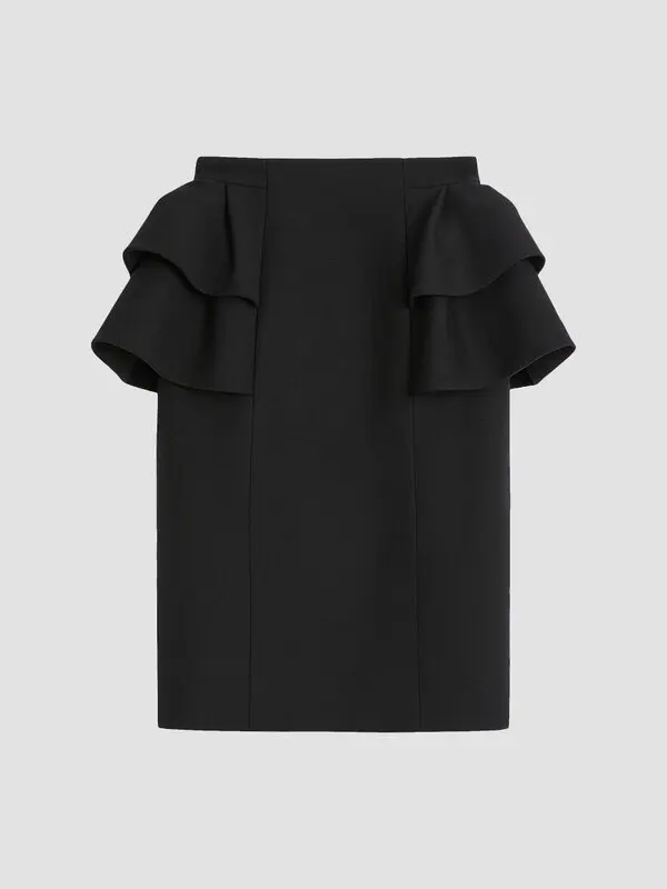 Valentino Garavani Crepe Couture Midi Skirt - Black