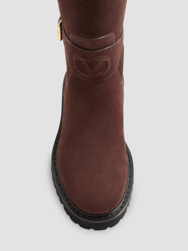 Valentino Garavani Vlogo Signature Split Leather 40mm Boots