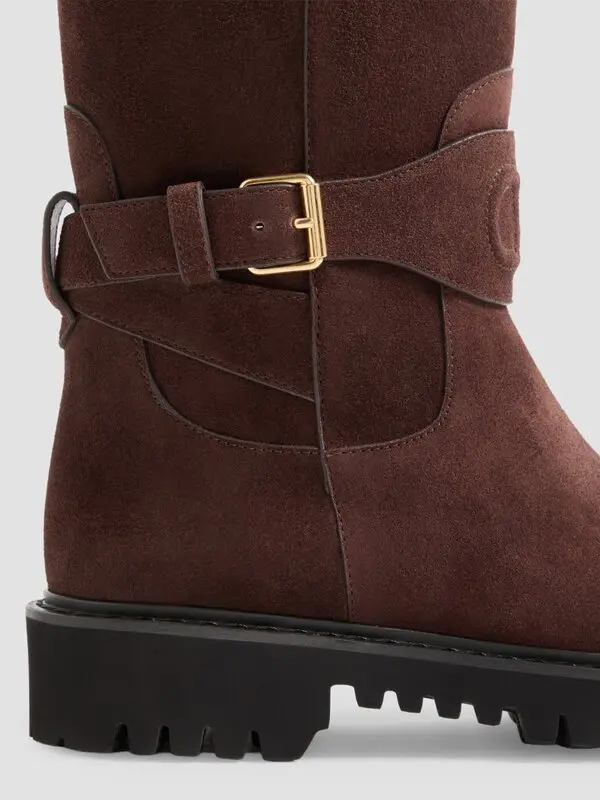 Valentino Garavani Vlogo Signature Split Leather 40mm Boots