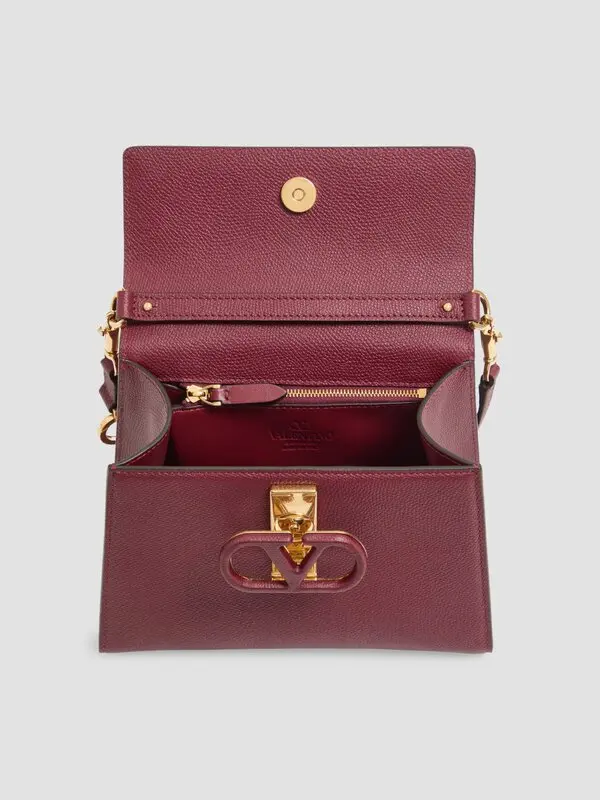 Valentino Garavani V-sling Small Top Handle Bag In Grainy Calfskin