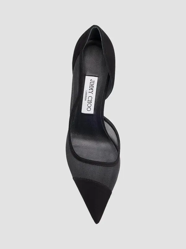 JIMMY CHOO Brigitte 100mm Suede And Mesh Pumps
