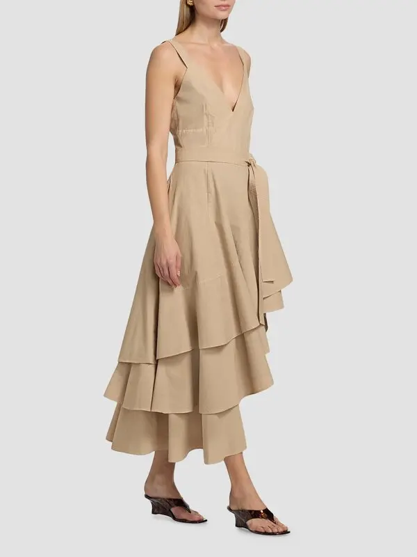 Co Tank Tton Ruffle Midi-dress
