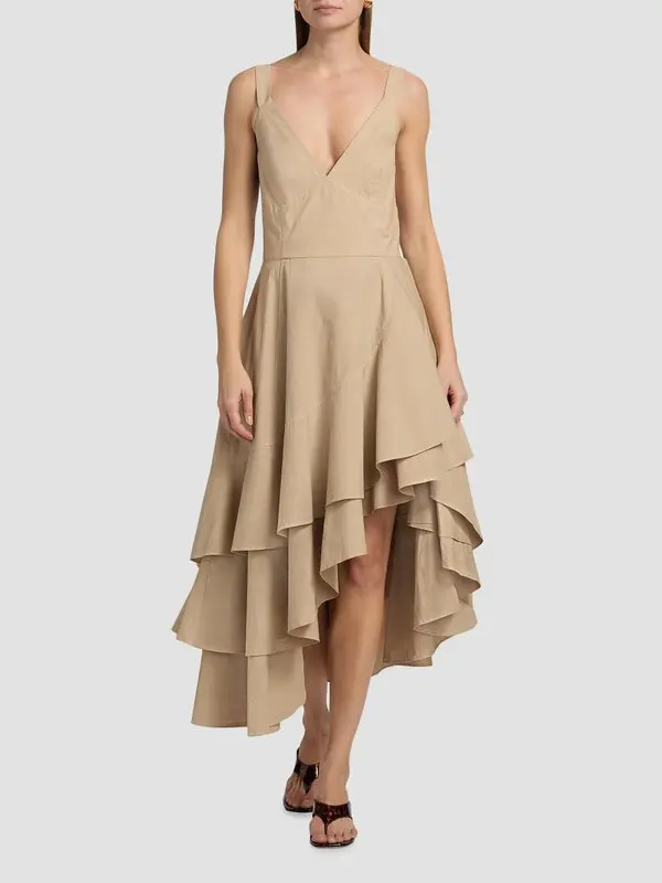 Co Tank Tton Ruffle Midi-dress