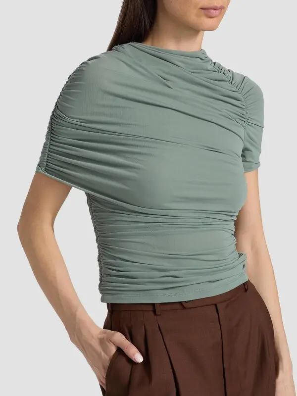 Ronny Kobo Vega Ruched Jersey Top