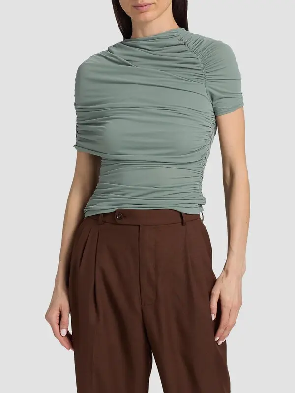 Ronny Kobo Vega Ruched Jersey Top