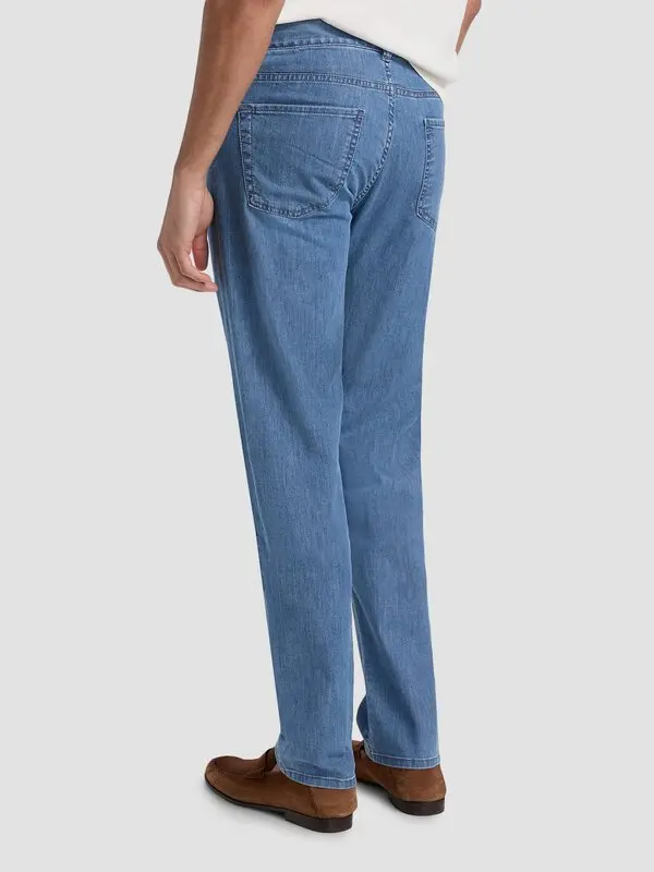 Canali Lightweight Stretch-cotton Jeans