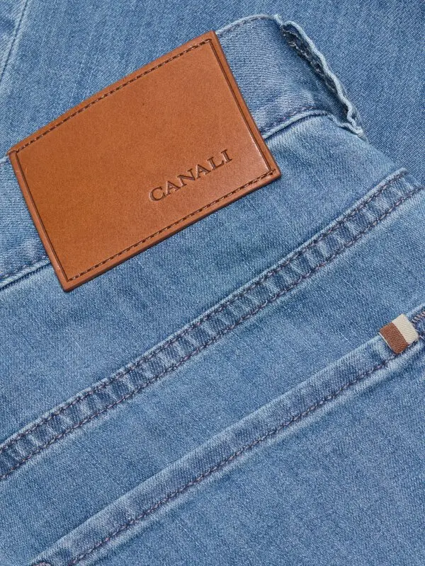 Canali Lightweight Stretch-cotton Jeans