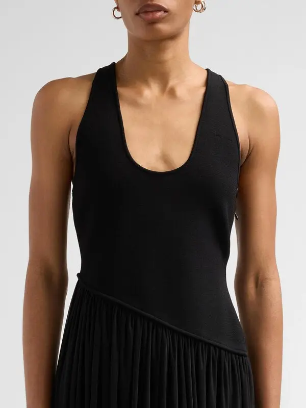 Ronny Kobo Meyer Asymmetric Midi Dress - Black
