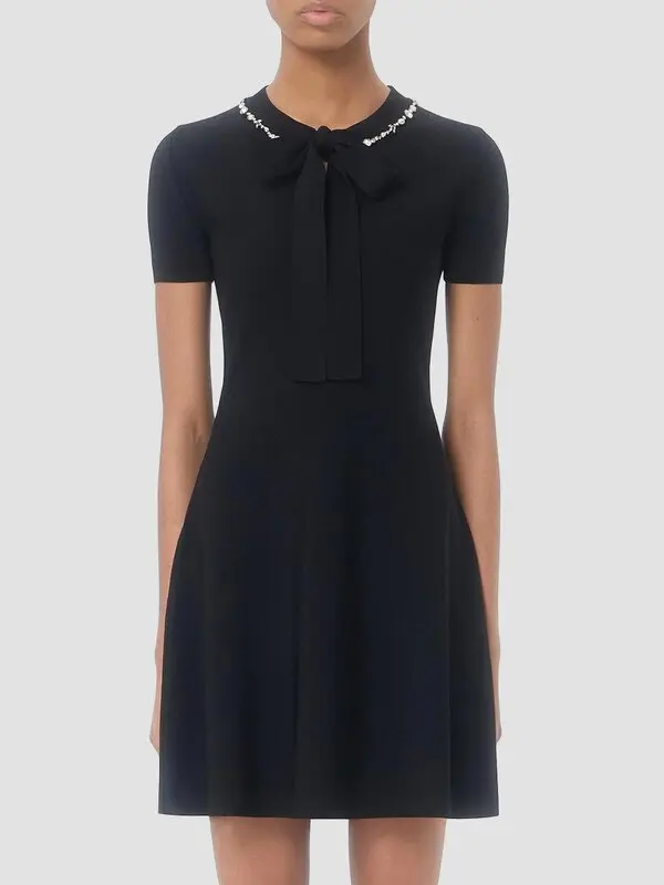 Valentino Garavani Embroidered Knit Dress