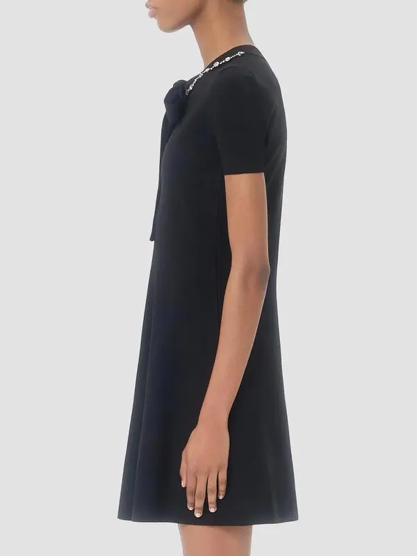 Valentino Garavani Embroidered Knit Dress