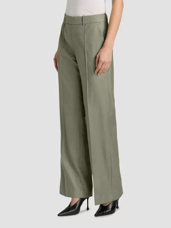 Ronny Kobo Rowley Wool-blend Pants - Sage