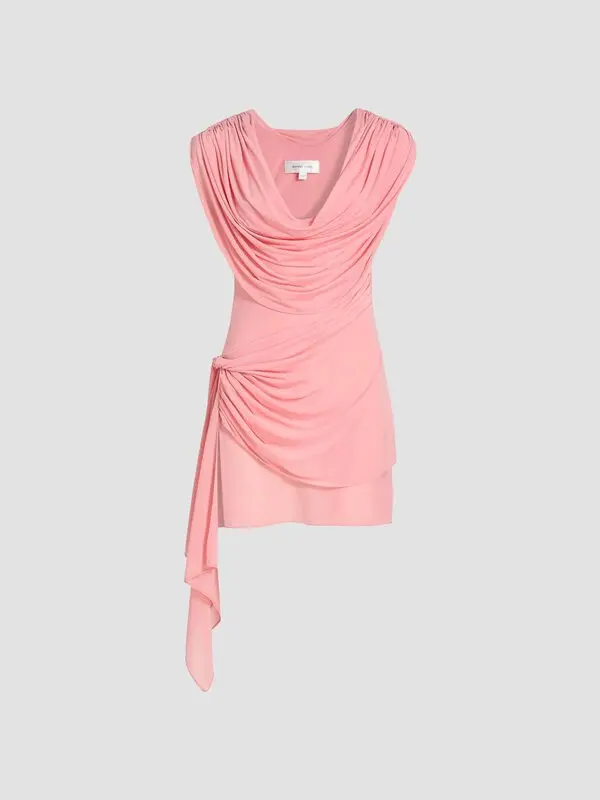 Ronny Kobo Nanita Draped Minidress