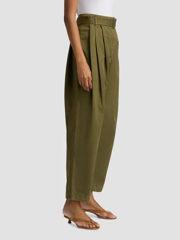 Co Pleated Gart-dyed Tton Pants