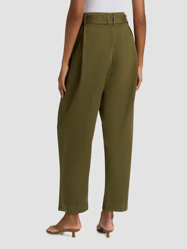 Co Pleated Gart-dyed Tton Pants
