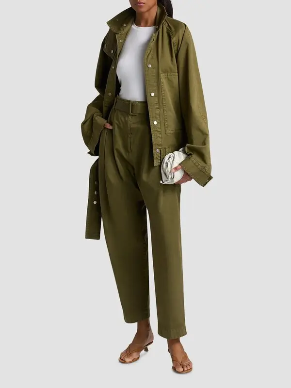 Co Pleated Gart-dyed Tton Pants