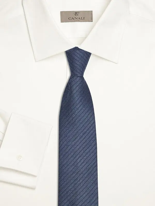 Canali Herringbone Silk Tie