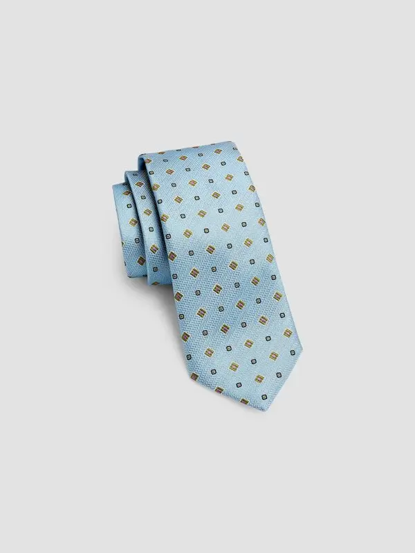 Canali Chevron Medallion Silk Tie