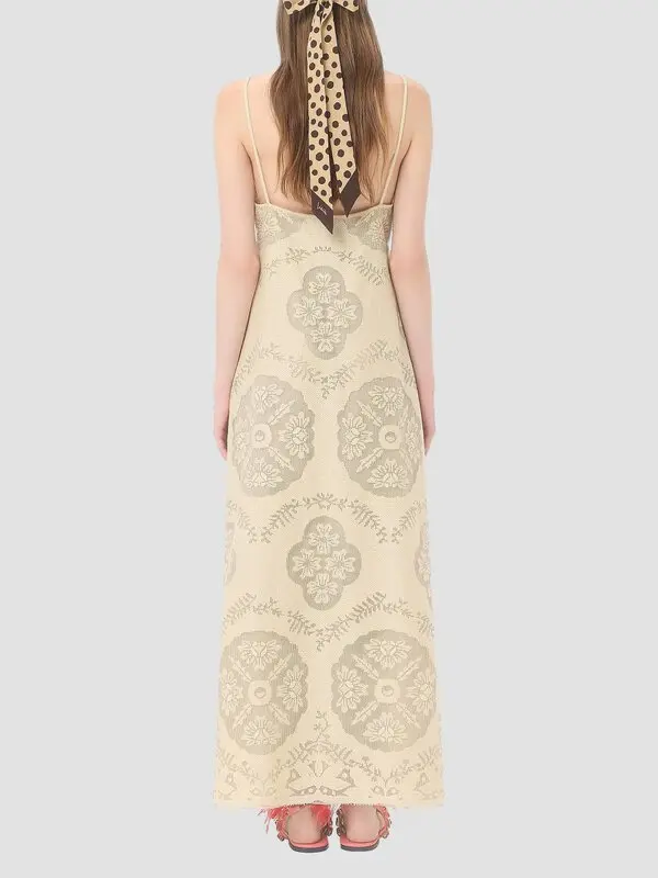 Valentino Garavani Midi Dress In Floral Stamp Blanket