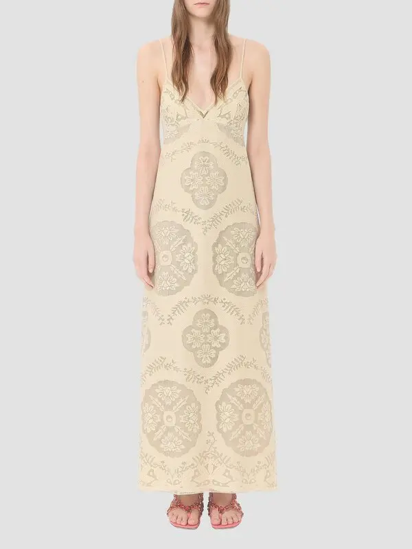 Valentino Garavani Midi Dress In Floral Stamp Blanket